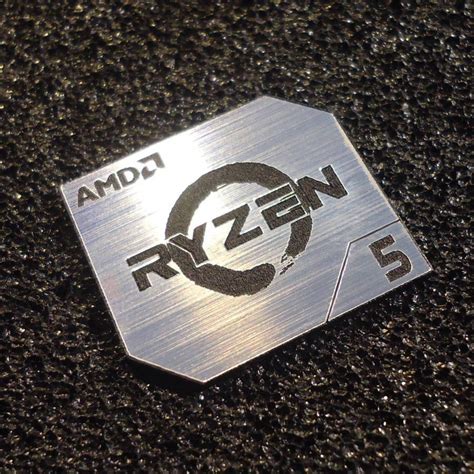 Amd Ryzen Cpu Pc Logo Label Decal Case Sticker Badge Silver Etsy