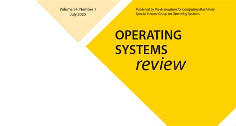 New Operating Systems Review Issue Acm Sigops