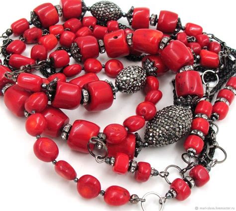 Бусы из натуральных камней Кармен кораллы Подарок женщине в интернет магазине на Ярмарке