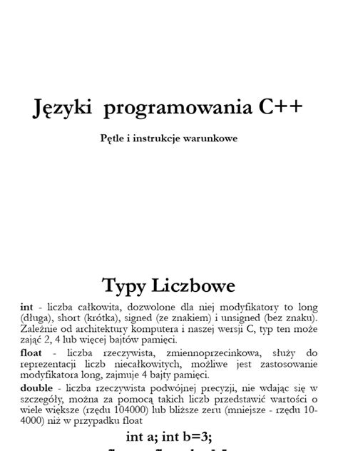 Instrukcje Cpp Pdf