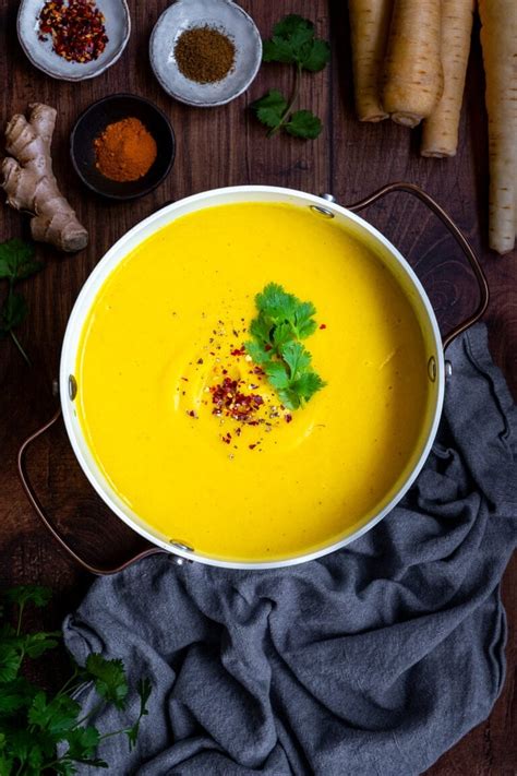 Spicy Parsnip Soup Vegan Easy Peasy Foodie