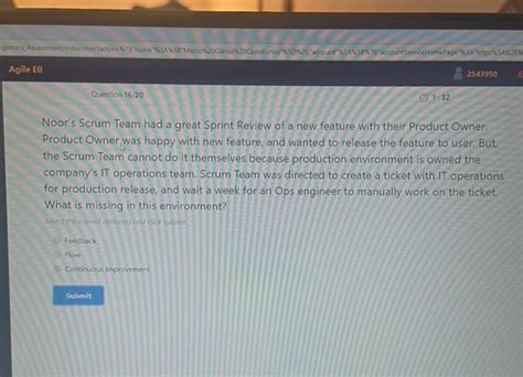 Agile EO 2543950 Question 16 20 1 32 StudyX