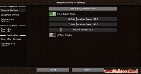 Midnight Controls Mod 1192 1182 New Controls Settings Mc Modnet