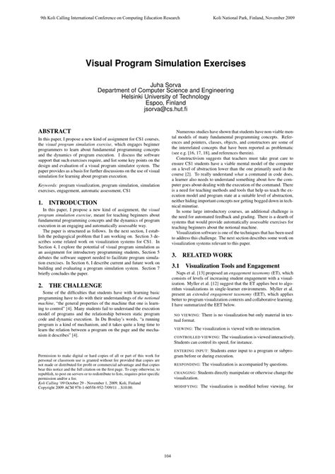 Pdf Visual Program Simulation Exercises