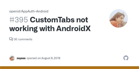 customtabs not working with androidx · issue 395 · openid appauth