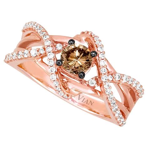 Le Vian Chocolate And White Diamond Rose Gold Ring At 1stdibs