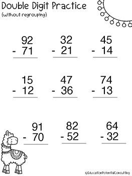 Double Digit Addition And Subtraction Practice Free By EducationPotential