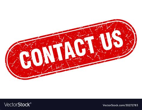 Contact Us Sign Grunge Red Stamp Label Royalty Free Vector