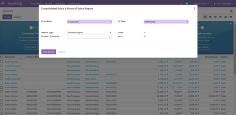 consolidated sales and point of sale report foss infotech open source