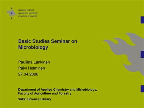 Ppt Basic Studies Seminar On Microbiology Powerpoint Presentation