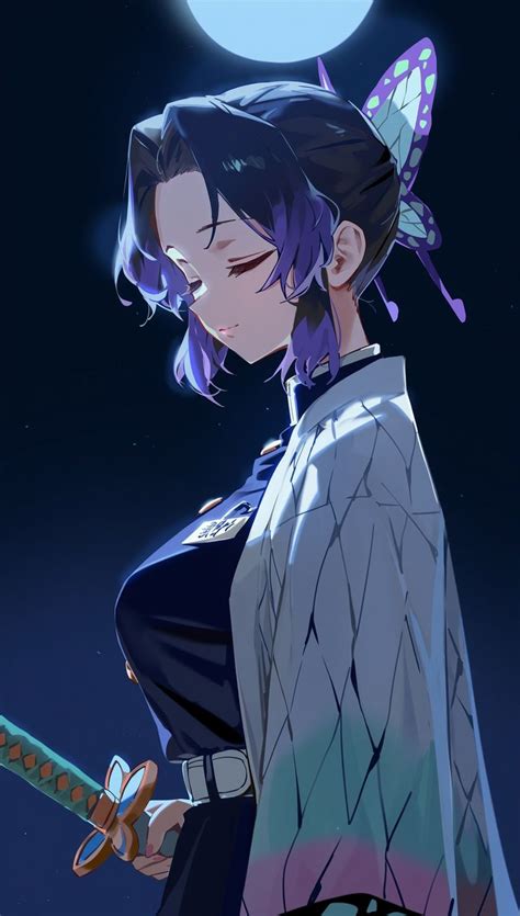 💜🫐🦋 Shinobu Kochou 🦋🫐💜 Shinobu Moon Demon Slayer Wallpaper Shinobu