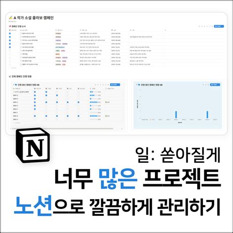 프로젝트 관리 템플릿 공유｜너무 많은 프로젝트🤯 간편하게 관리할 수 있는 노션 프로젝트 대시보드 공유 네이버 블로그