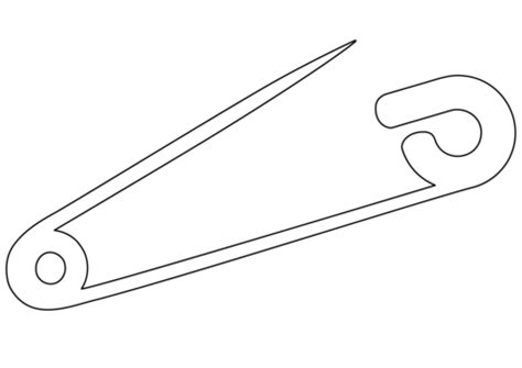 Shape Of Safety Pin Free Printable Papercraft Templates