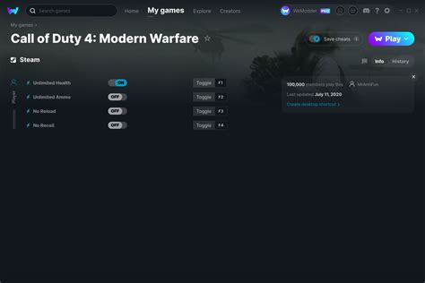 Call Of Duty 4 Modern Warfare Cheats And Trainer For Steam Trainers