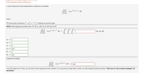 Solved Express The Triple Integral Below In Spherical