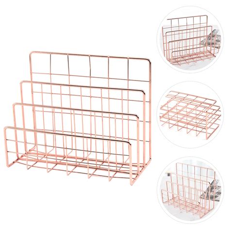 데스크탑 메일 홀더 책장 금속 책장 잡지 파일 홀더 편지 랙 파일 랙 철 바인더 폴더 Aliexpress