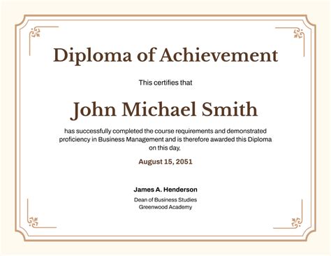 Free Printable Diploma Certificate Templates To Customize Online