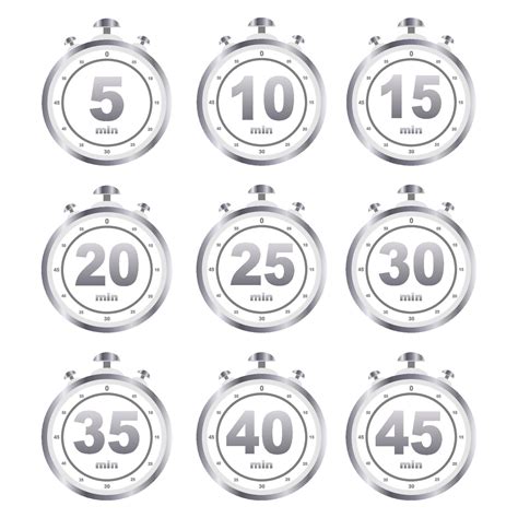Countdown Timer Icon Set Set Of Timer Symbols Illustration 50343063 Vector Art At Vecteezy