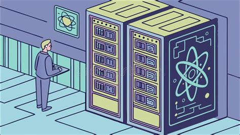 Server Room Data Center Technology Infrastructure And Data Management Vector Design Technology