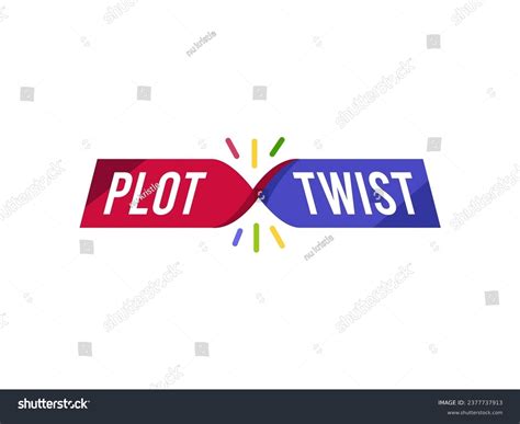 A Twisted Ribbon With Text Plot Twist Isolated Royalty Free Stock