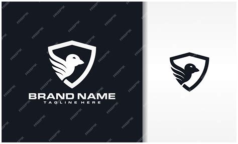 Premium Vector Bird And Shield Logo