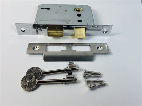 3 Lever Sash Lock 75mm Satin Stainless Steel Finish Ironmongery