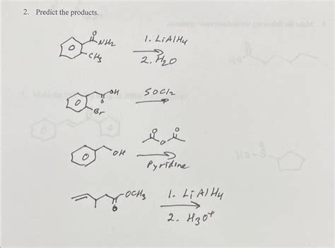 Solved 2 Predict The Products