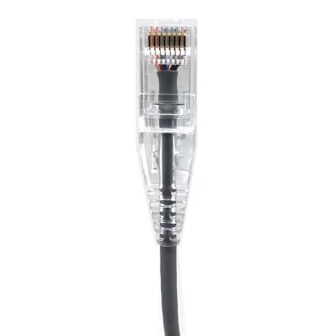 Micro Connectors 5 Pack 28awg 1 Ft Cat 6a Gray Ethernet Cable Bag In