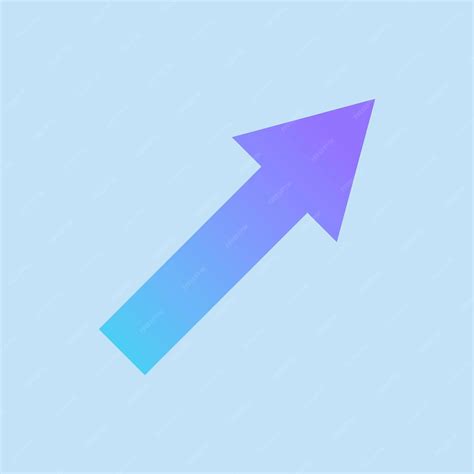 파란색 그라데이션 화살표 기하학적 모양 벡터 무료 벡터