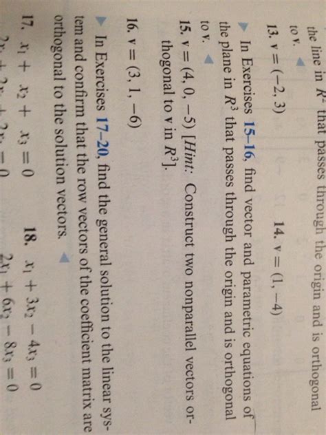 Solved Find Vector And Parametric Equations Of The Plane In Chegg