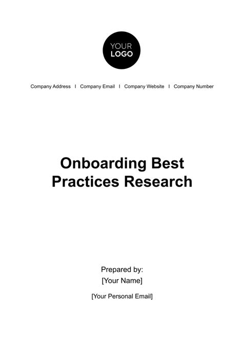 Free Onboarding Best Practices Research Hr Template To Edit Online