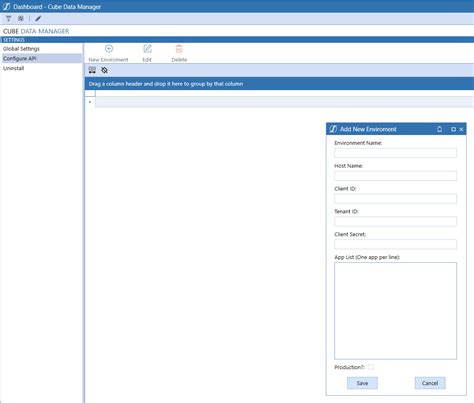 Setting Up Cube Data Manager Solution Add New Environment Onestream