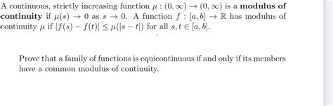 Solved A Continuous Strictly Increasing Function