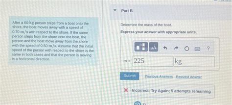Solved After A 60 Kg Person Steps From A Boat Onto The