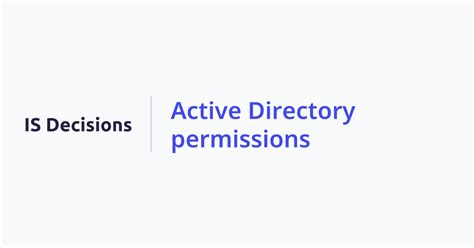 Active Directory Permissions