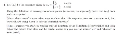 Solved N Even N 4 Let An Be The Sequence Given By An Chegg Com