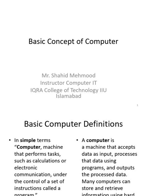 Basic Computer Concepts Pdf
