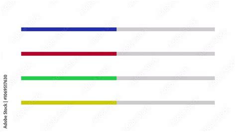 Set Of Loading Progress Bars Animation Loading Progress Bar Set On White Background Animation