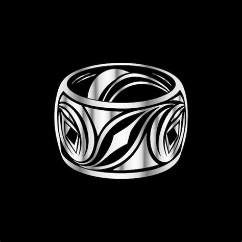 Premium Vector A Ring That Has A Design On It