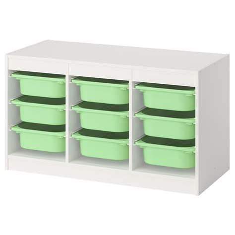 Trofast Storage Combination With Boxes Whitelight Green 99x44x56 Cm