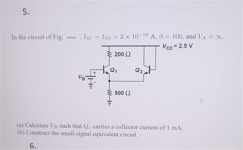 solved in the circuit of fig below is1 is2 3×10 16a β 100