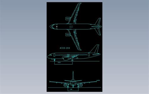 Airbusa32二维图 Cad Autocad 模型图纸免费下载 懒石网