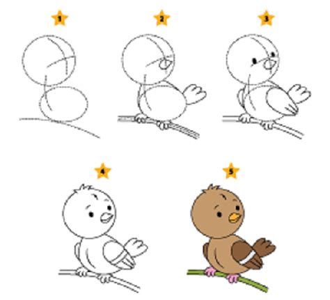 Як намалювати пташку