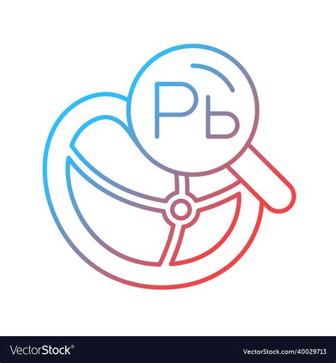 Heavy Metal Testing Gradient Linear Icon Vector Image