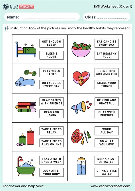 Evs Worksheets For Class 1 Fun Activities With Free Answers And Pdf A