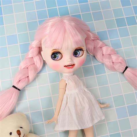 Icy Dbs 브라이스 인형 시리즈 Nobl2352 핑크 헤어 조각 입술 미소 매트 페이스 조인트 바디 16 Bjd인형 Aliexpress