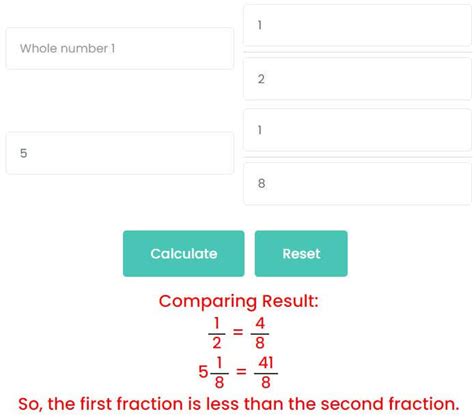 Comparing Fractions Calculator Which Easily Solves 12 Questions Mathbz