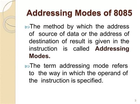 Addressing Modes Of 8085 Pptx Operating Systems Computer Software