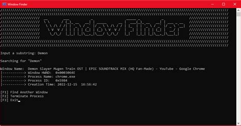 Github Dimacotorobaiwindowfinder A Simple Console Based Tool Used