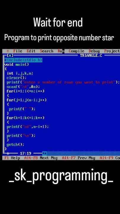 Program To Print Opposite Number Star Treandingviralshortytshortsytytshortcodingtoday